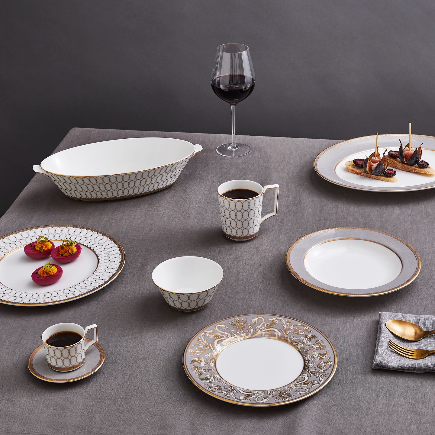 Renaissance Grey Soup Bowl | Wedgwood