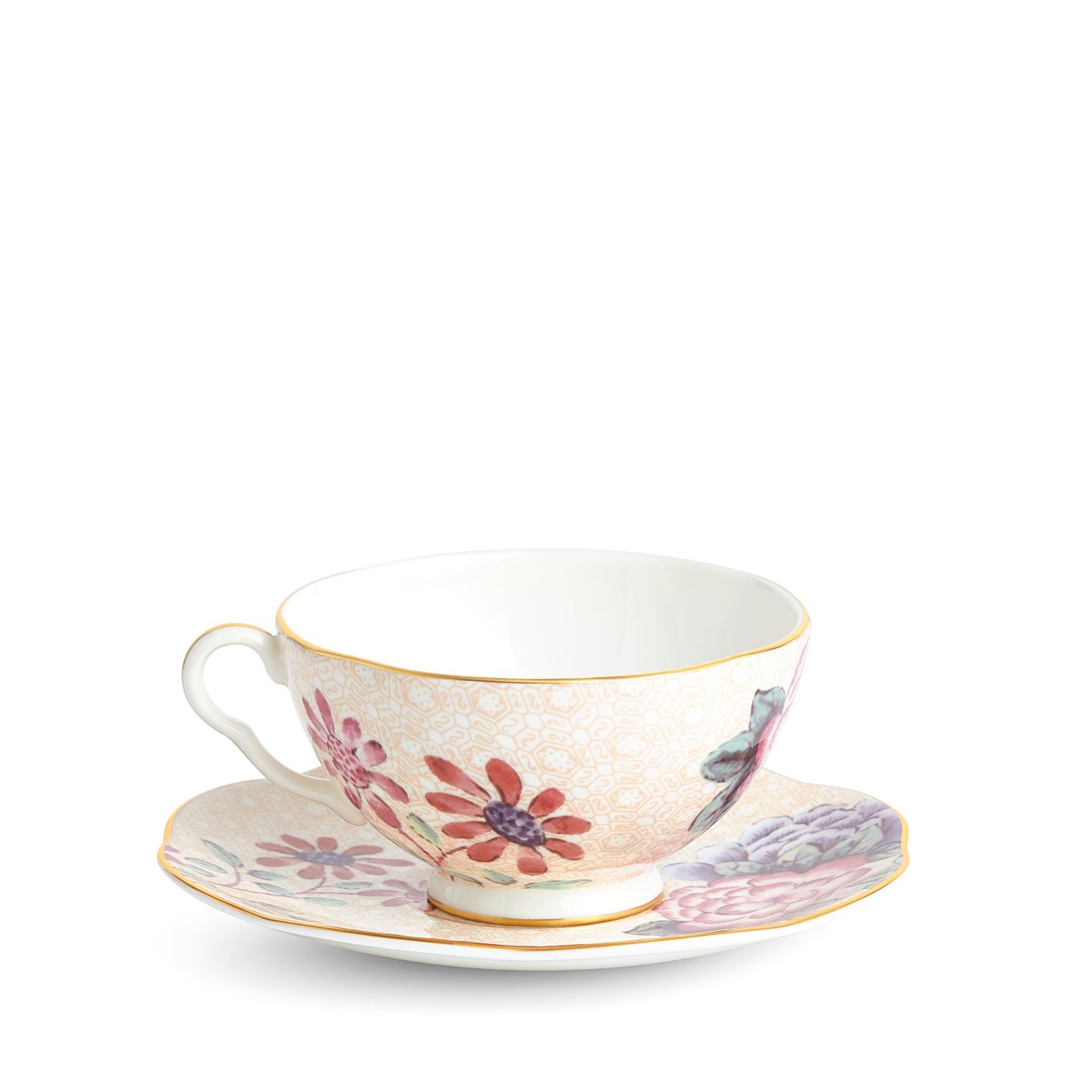 Cuckoo Peach Teacup and Saucer | Wedgwood